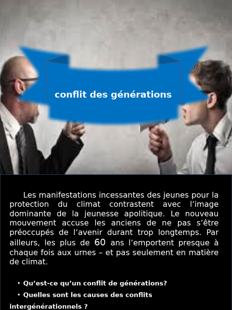 Résoudre les Conflits de Générations | PDF | Retraite | Psychologie sociale