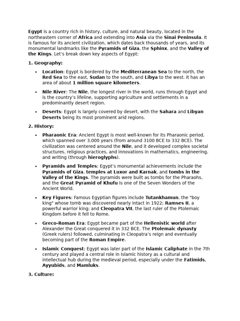Egypt 2 Pager | PDF