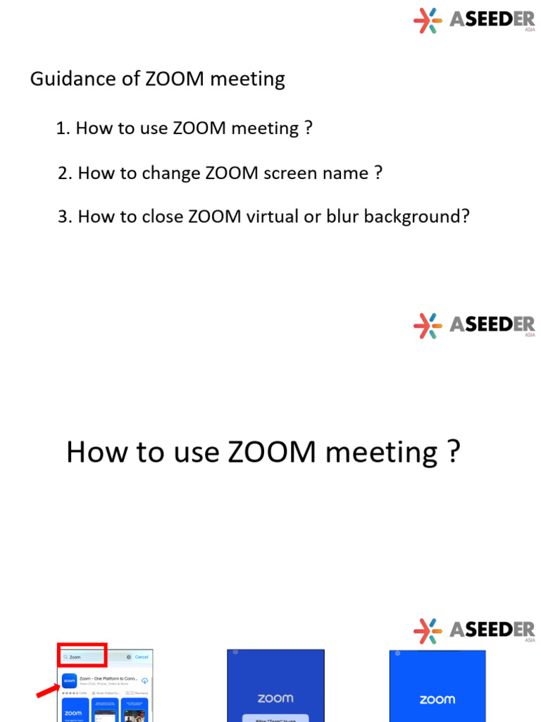 Guidance Of Zoom Meeting Pdf