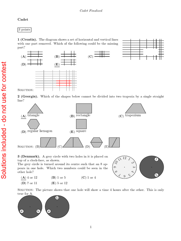 Level D-Solutions | PDF
