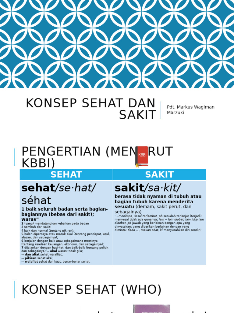 Konsep Sehat Dan Sakit | PDF