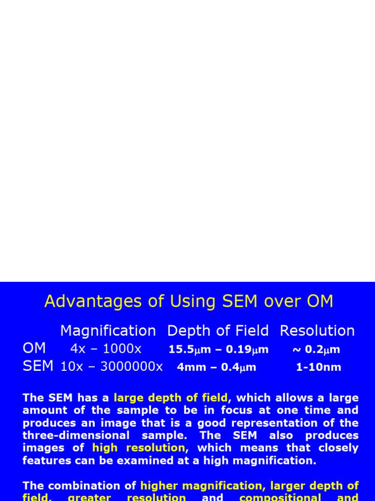 SLIDES - SEM EBSD Tem | PDF