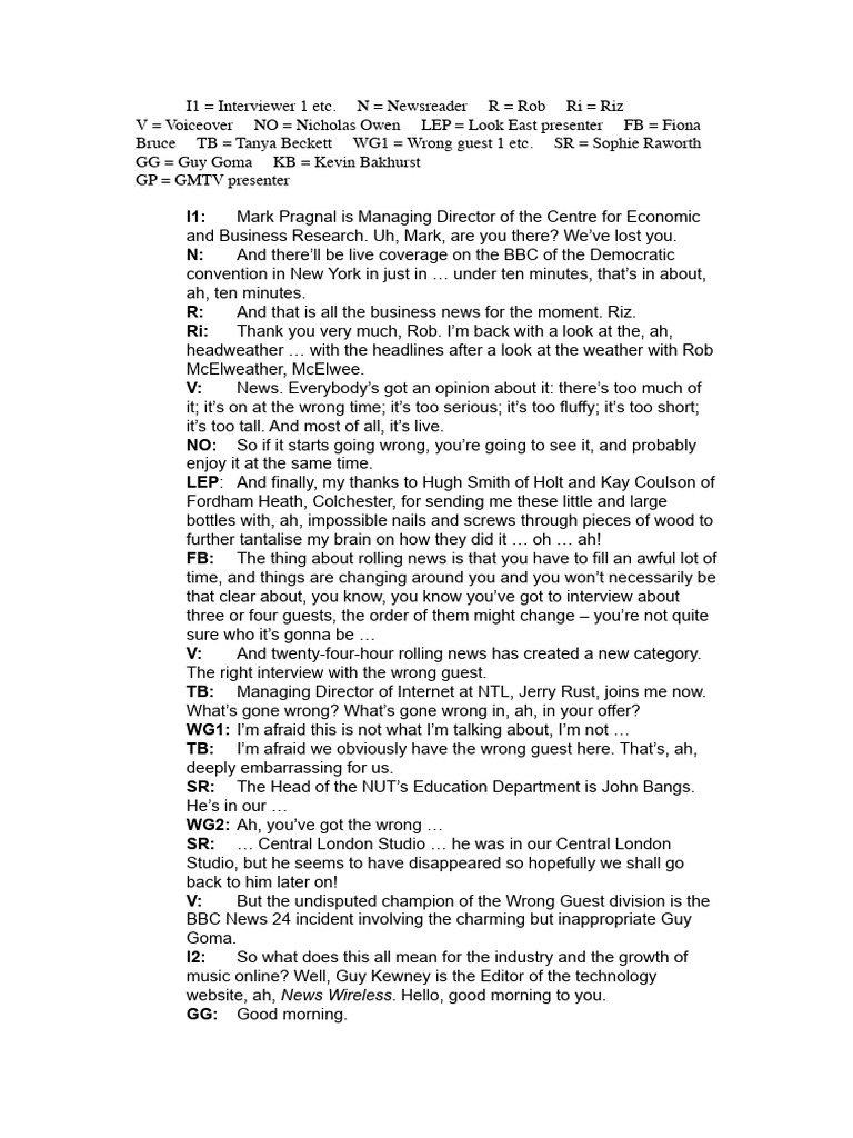 Unit 7 DVD Scripts | PDF