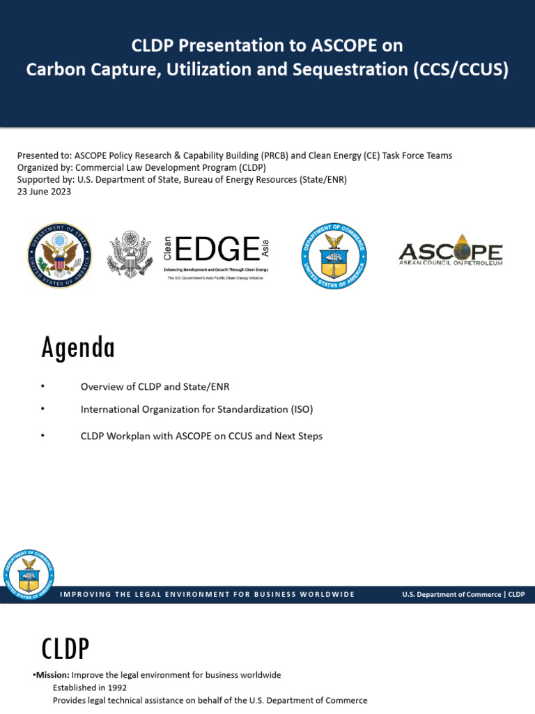 CLDP Presentation To ASCOPE On CCUS - June 23 2023-1 | PDF