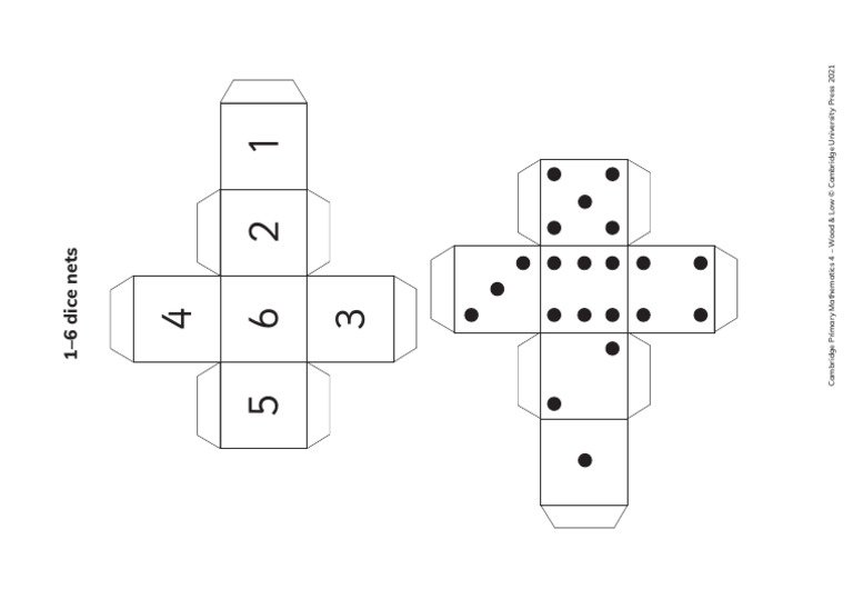 Prim Maths 4 2ed Gb 1 6 Dice Nets | PDF