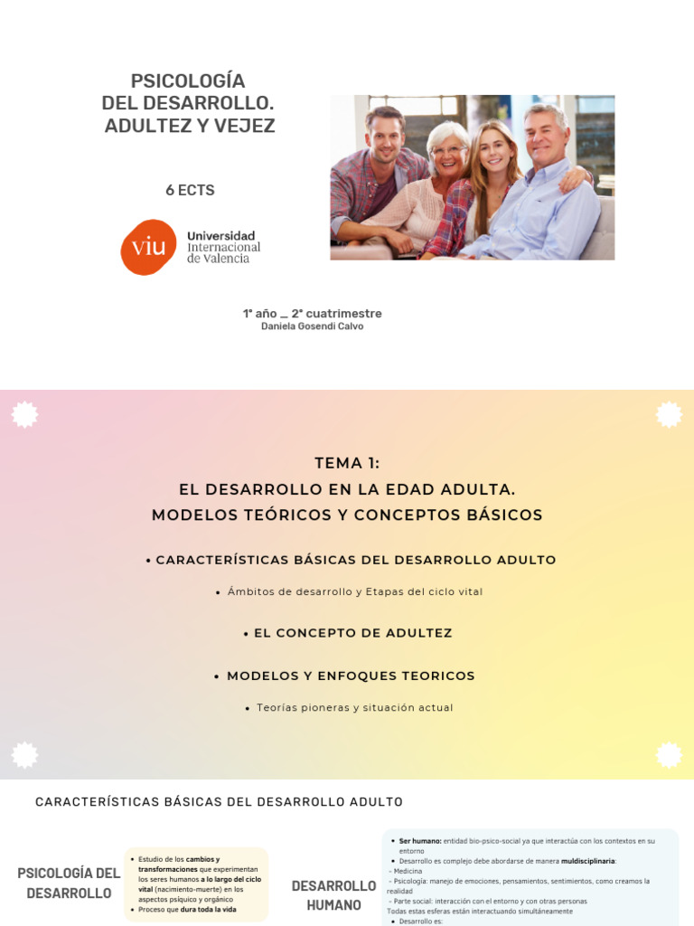 Resumen D. Adultez y Vejez | PDF