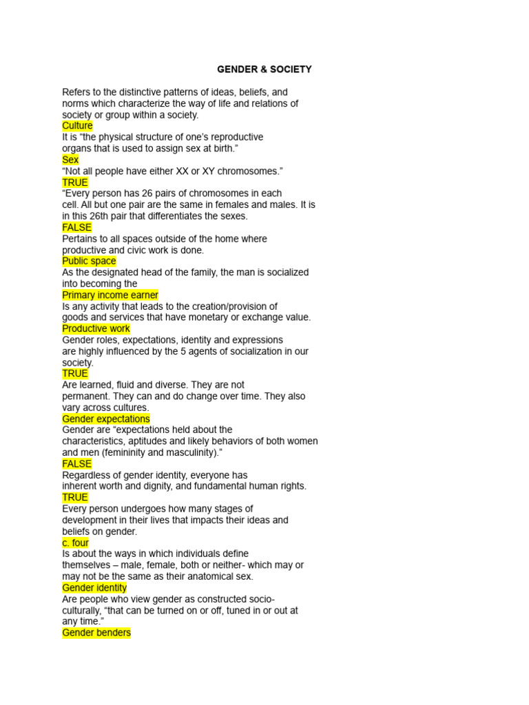 GENDER & sOCIETY | PDF