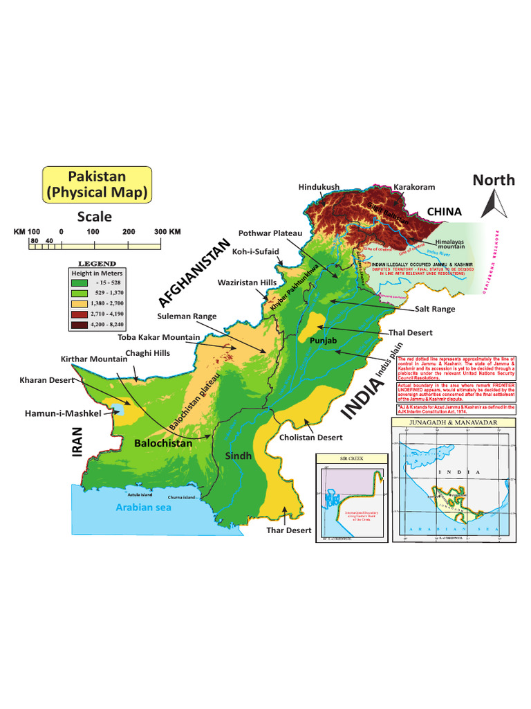 Physical Map Pakistan English | PDF