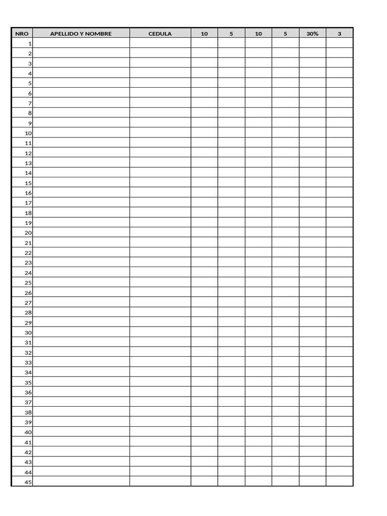 Cuadro 30 Por Ciento Pata Las Notas | PDF