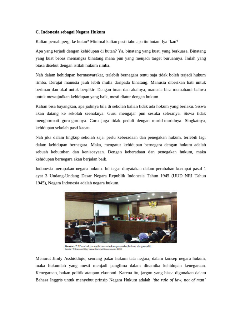 Kelompok 3 (Indonesia Sebagai Negara Hukum) | PDF