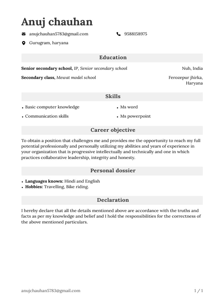 Anuj Chauhan FlowCV Resume 20240703 | PDF