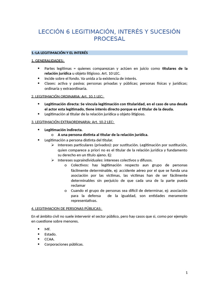 Lección 6 y 7 | PDF