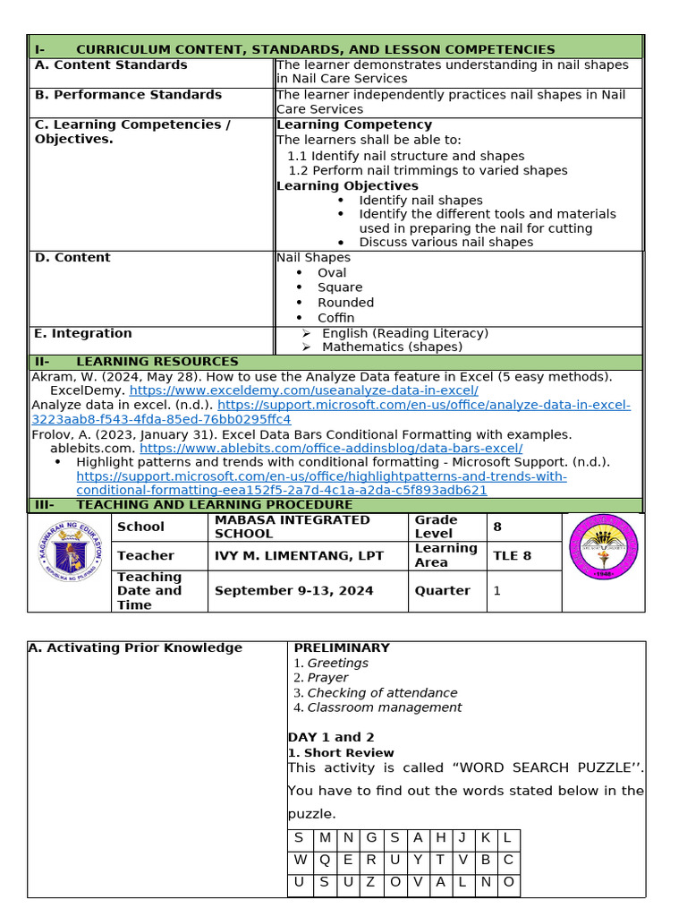 TLE 8 DLP 7 WEEK 7 | PDF