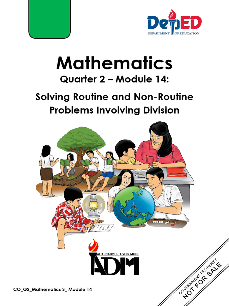 Math3 - Q2 - Mod14 - Solving Routine and Non-Routine Problems Involving Division - V2 | PDF