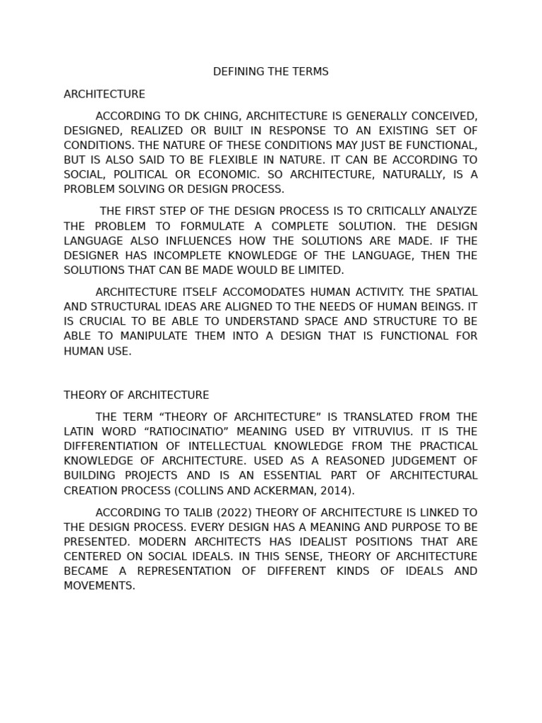 DEFINING THE TERMS | PDF