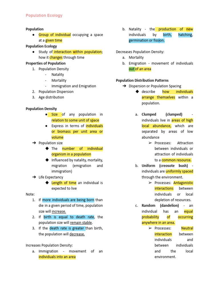 Understanding Population Ecology Basics | PDF | Logistic Function ...