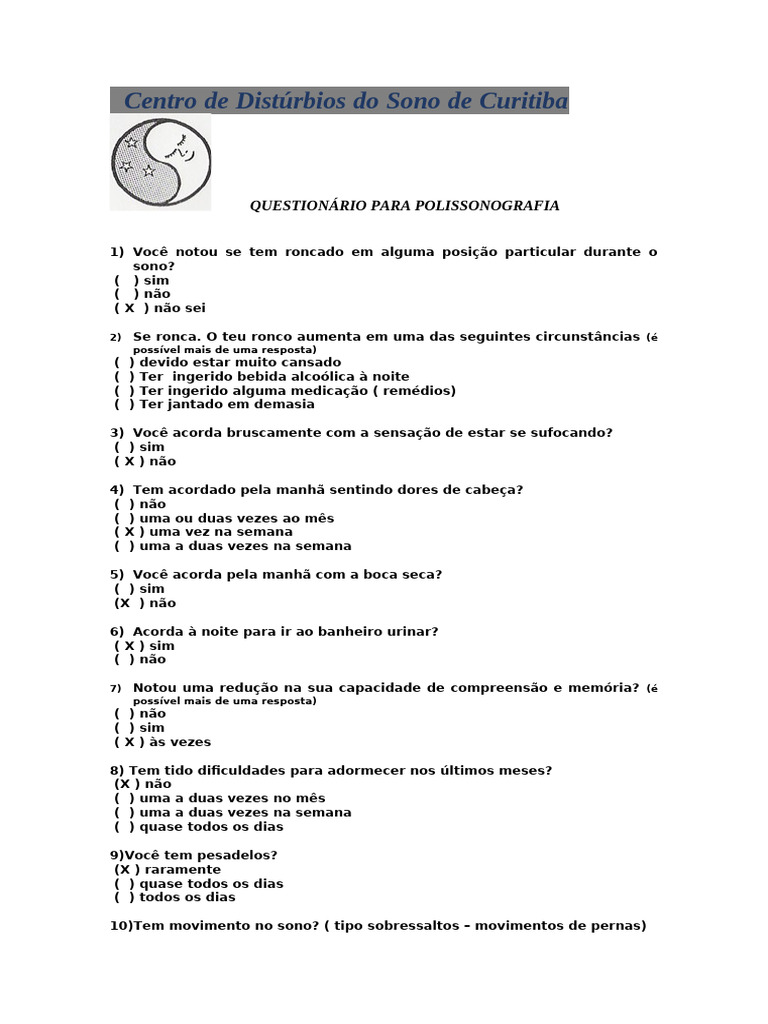 Questionário para Responder | PDF