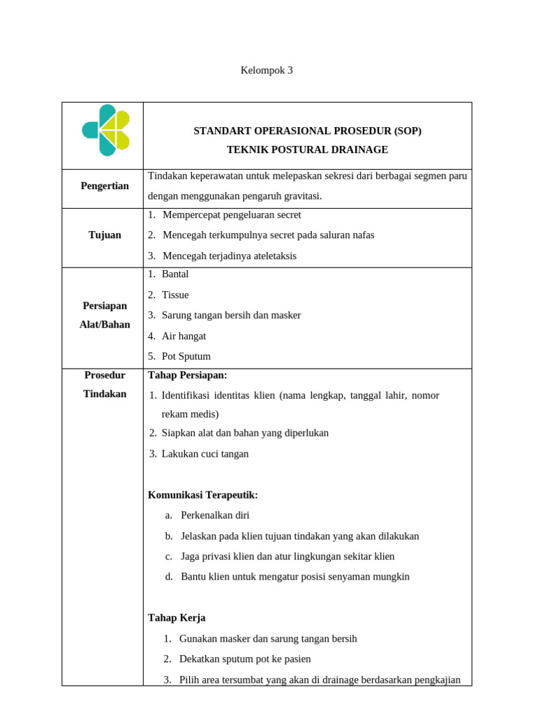 Sop Kel.3 KMB 1 | PDF