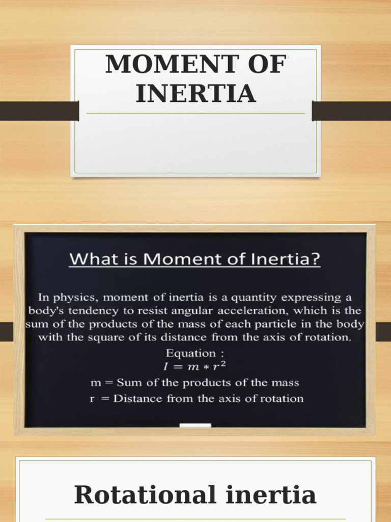 Moment of Inertia | PDF