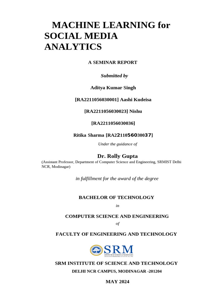 MLDA Seminar Report | PDF