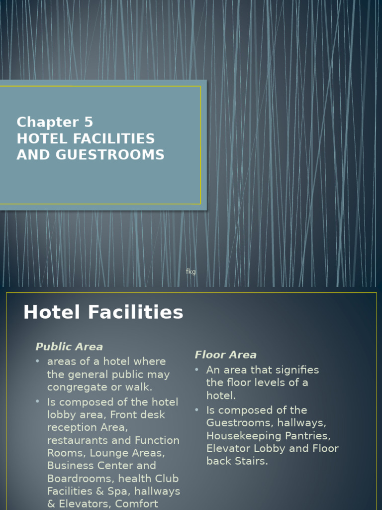 Chapter 5 Hotel Facilities and Guestrooms | PDF
