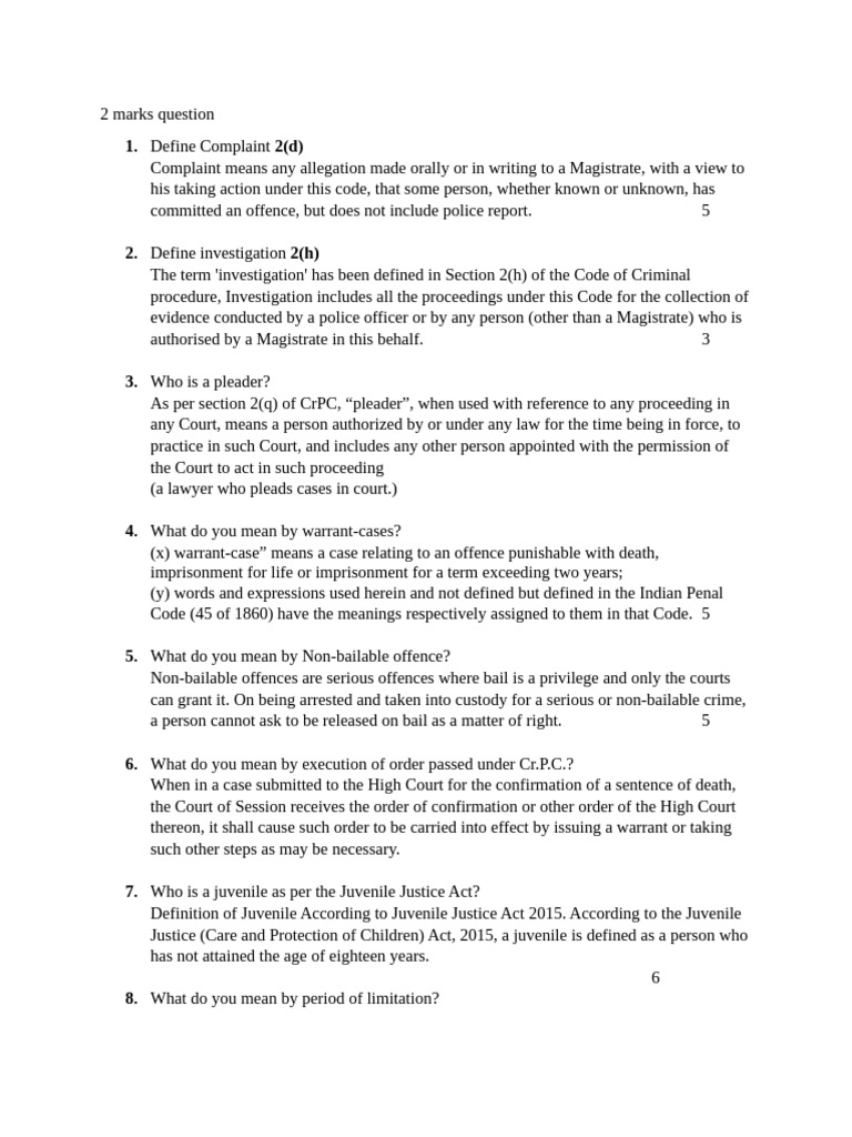 2 Marks Question | PDF