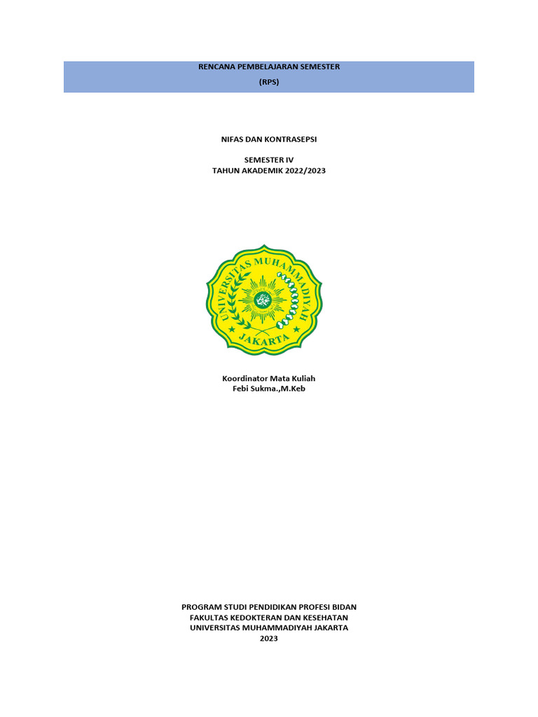 Rps Nisepsi Genap 2022-2023 | PDF