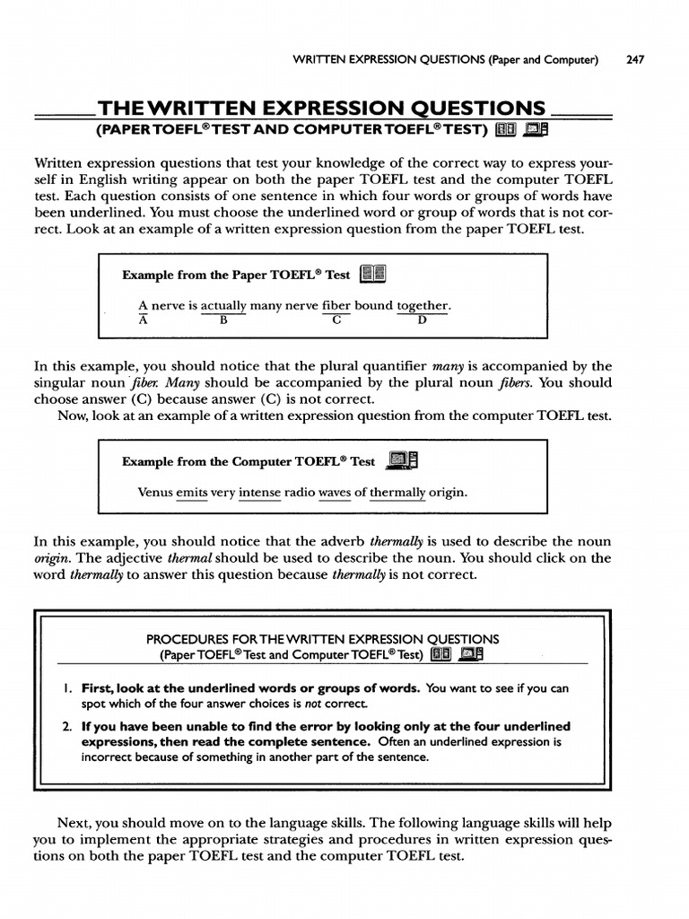 TOEFL Written Expression | PDF