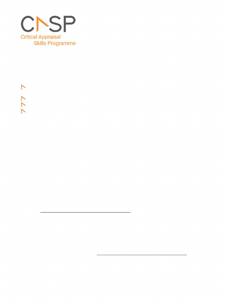 Casp Rct Randomised Controlled Trial Checklist 1 1 Pdf