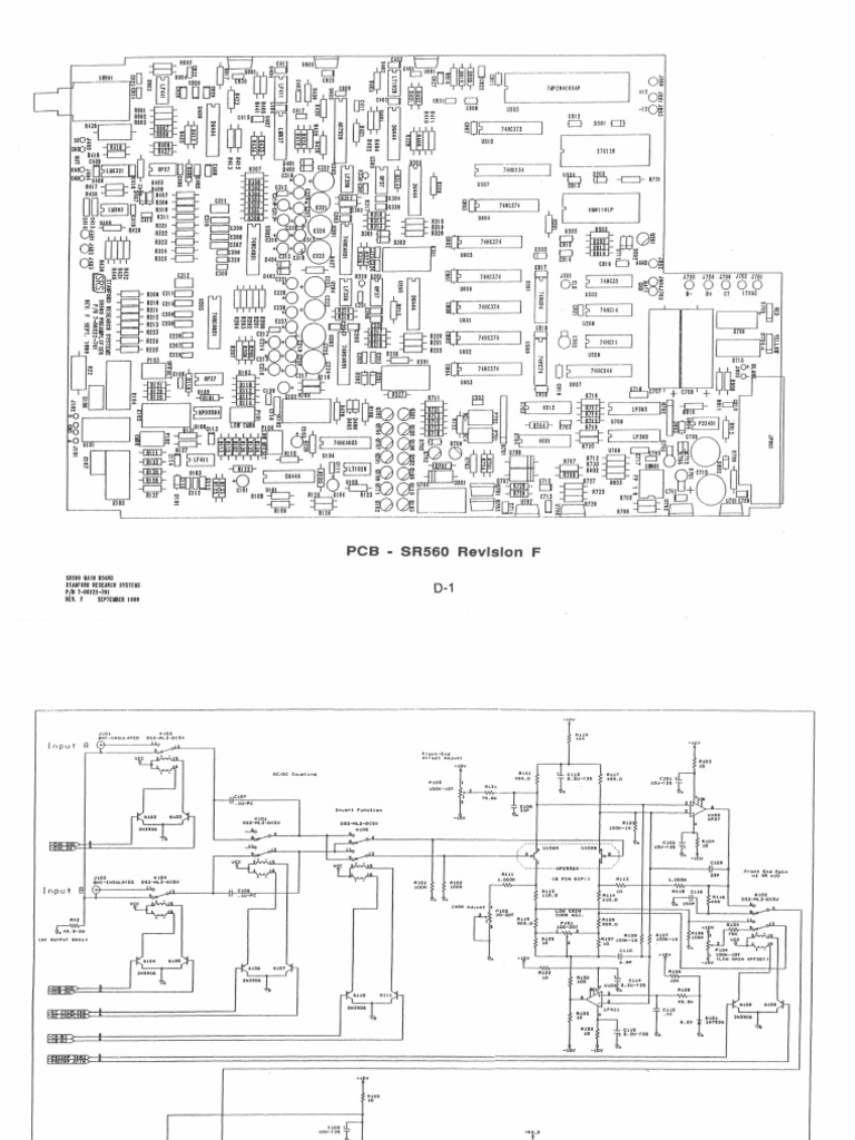 Stanford Research SR560 Schematics | PDF