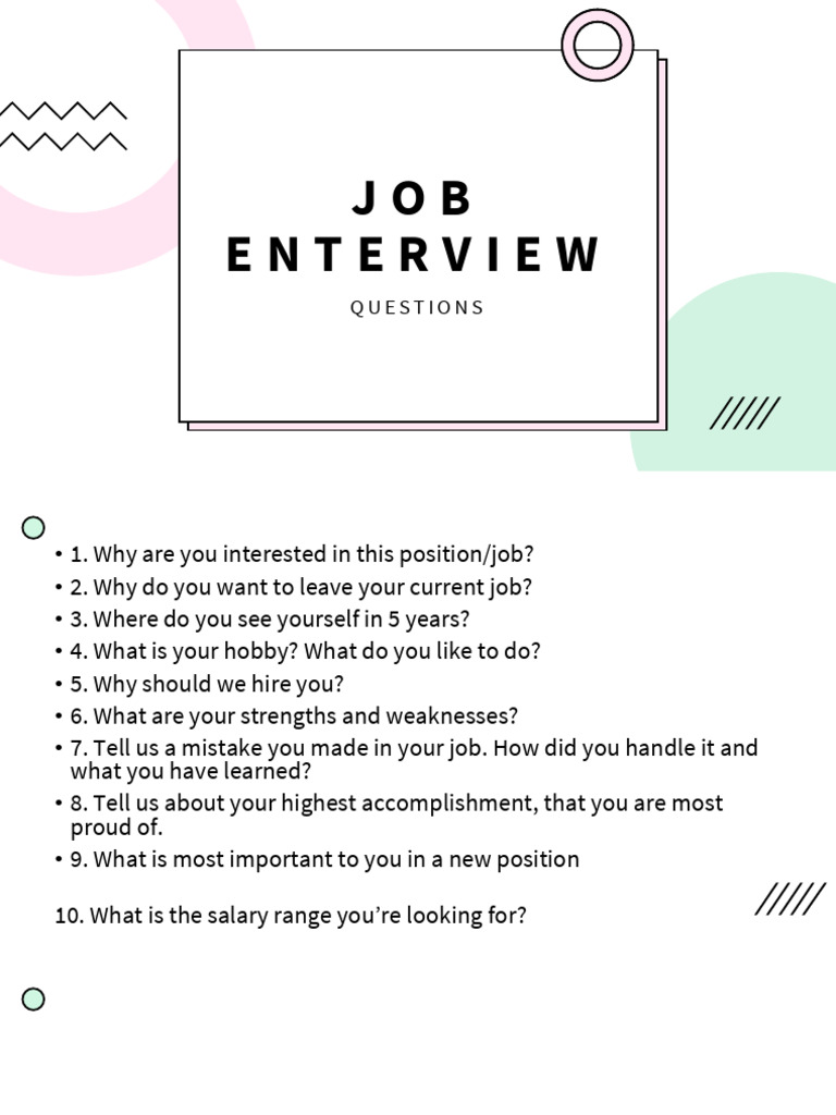 Job Interview | PDF