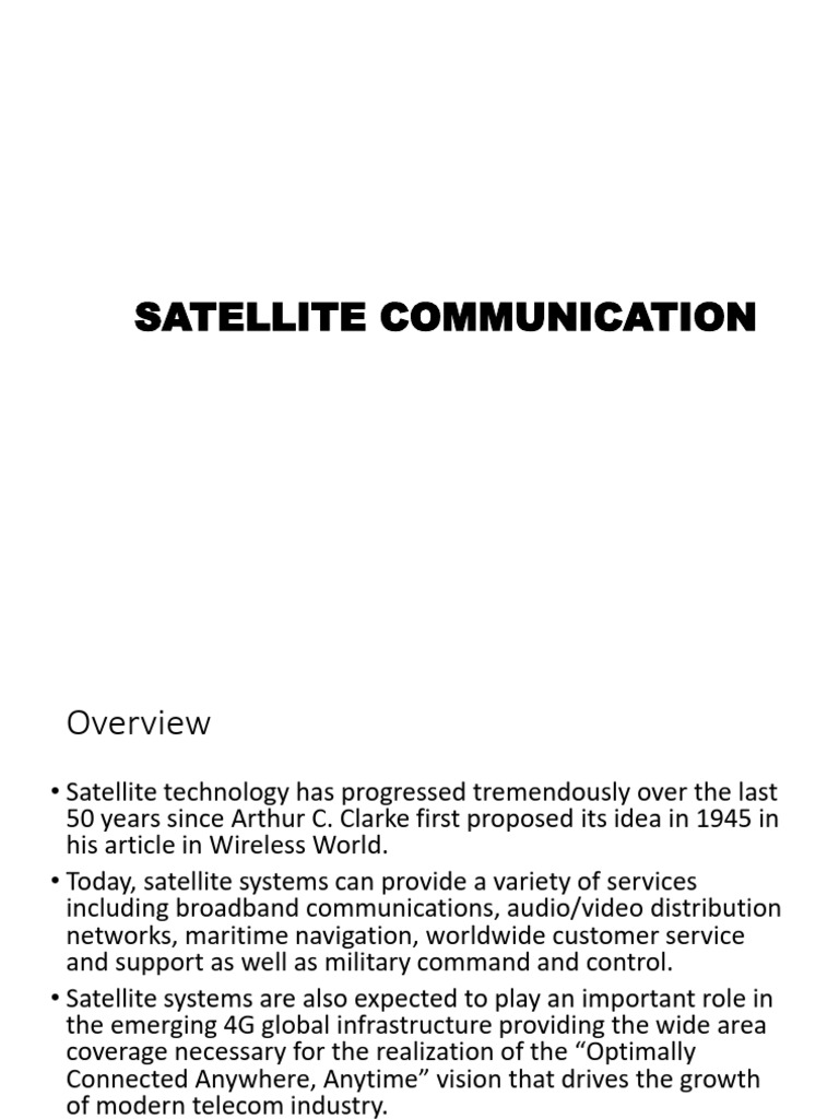 Ec8094 Satellite Communication Notes | PDF
