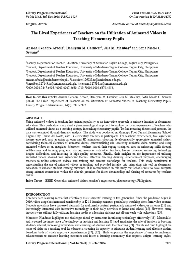 Instructional Animation Videos | PDF