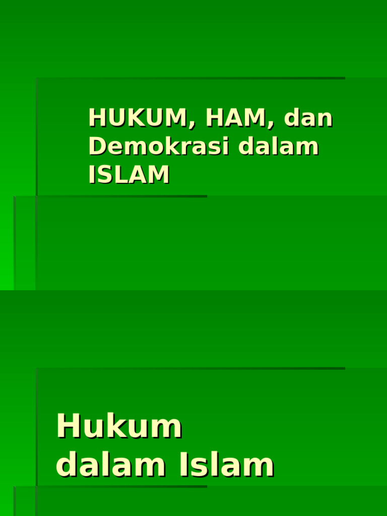 HUKUM, HAM, Dan Demokrasi Dalam ISLAM | PDF