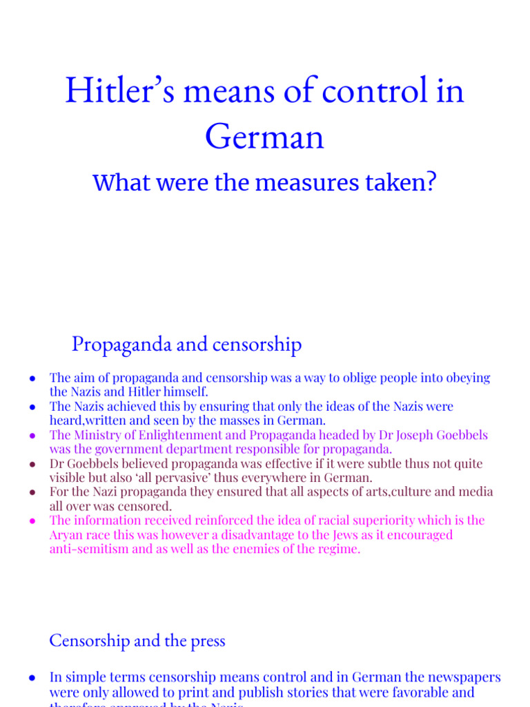 Hitler’s means of control | PDF