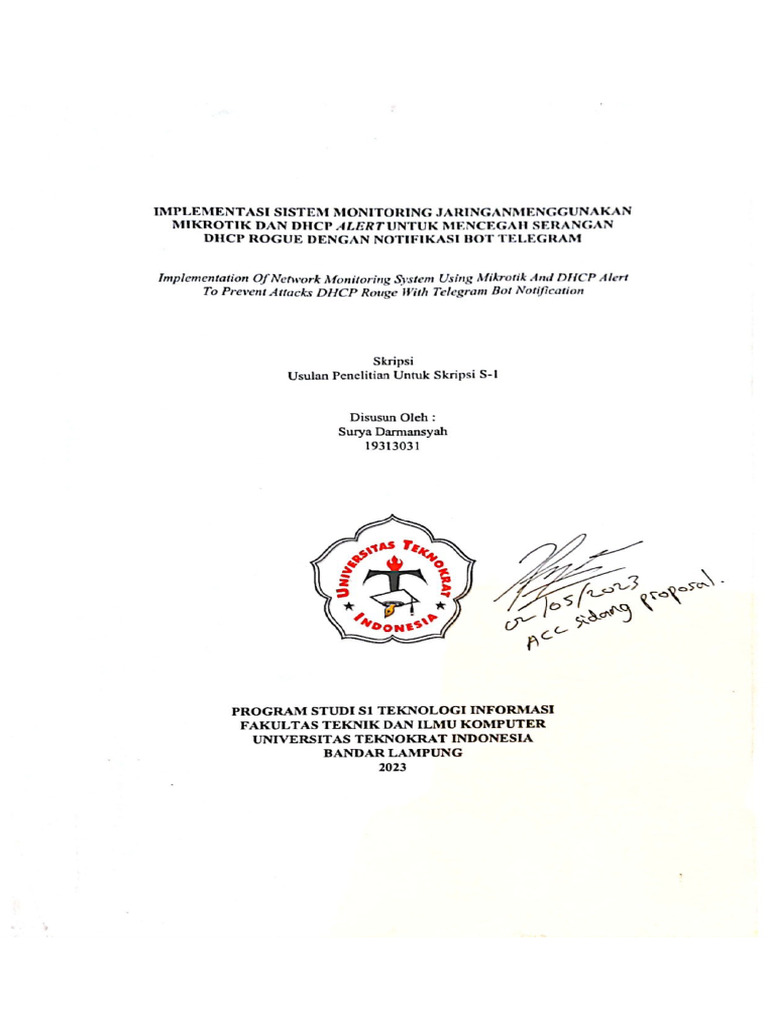 Proposal - Surya Darmansyah - ACC | PDF