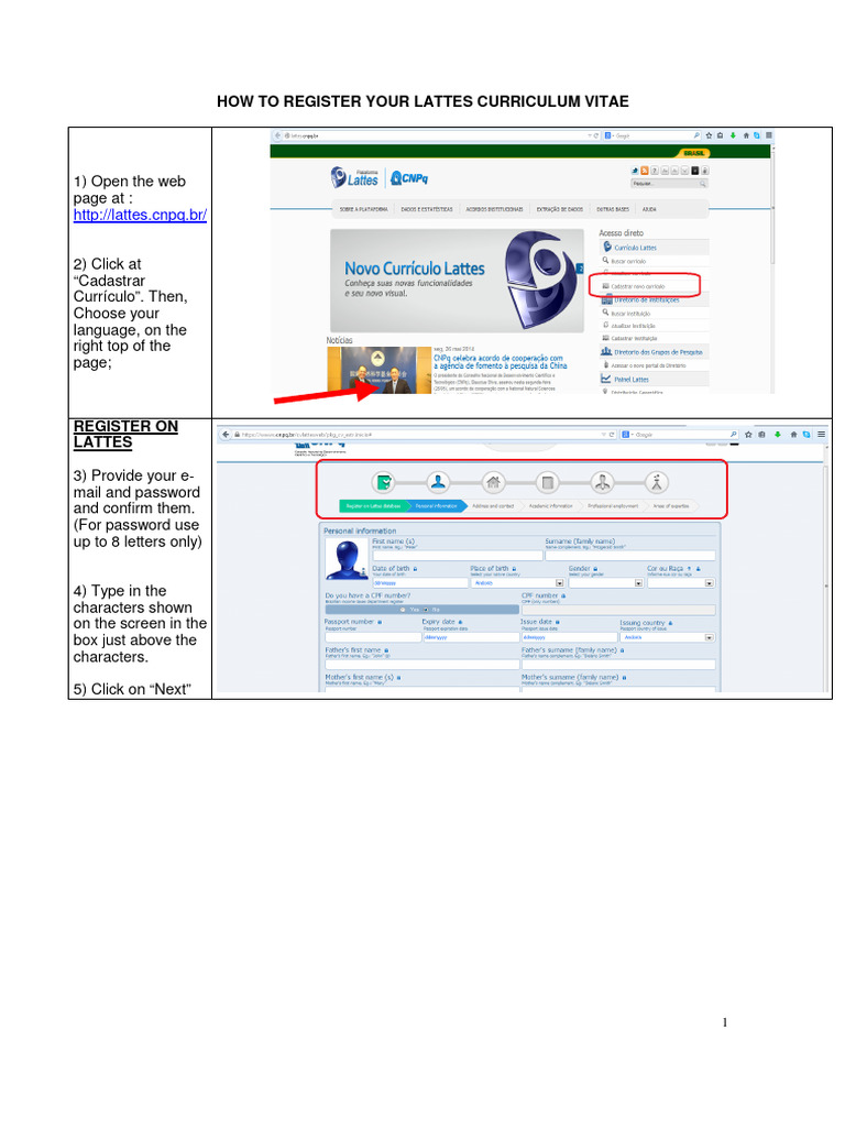 Guidelines - CV Lattes 2024 | PDF