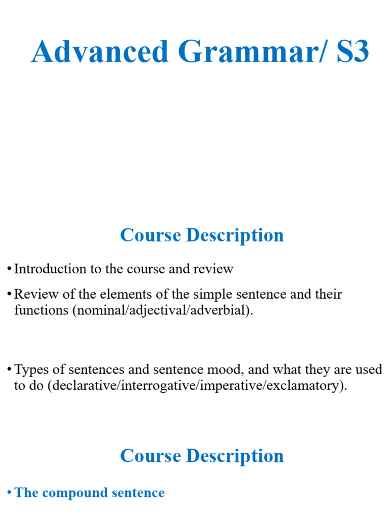 Grammar Ss 3 | PDF