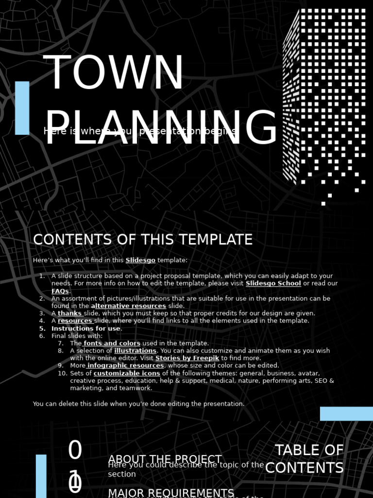 Town Planning Project Proposal by Slidesgo | PDF