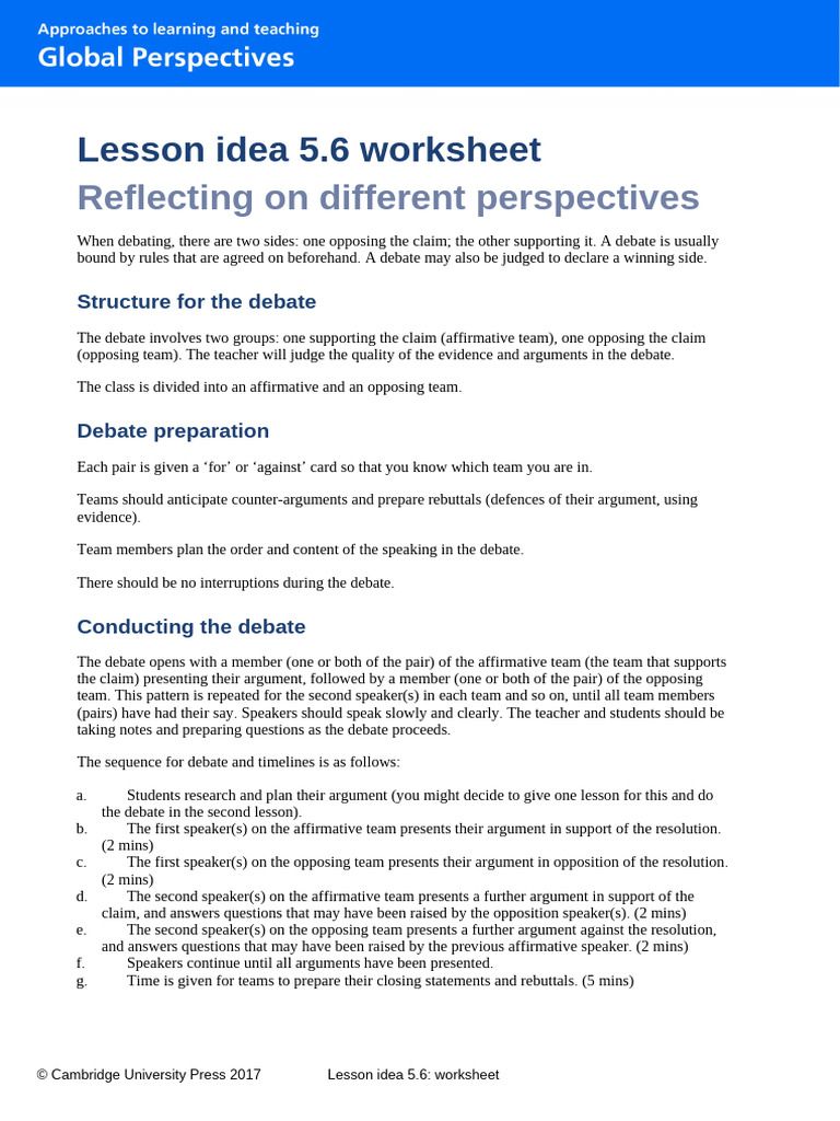 GP - Lesson Idea 5.6 - Worksheet | PDF
