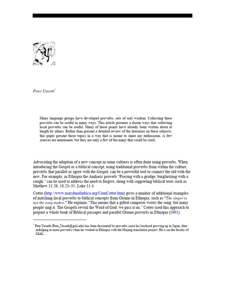 Collecting Using and Enjoying Proverbs | PDF