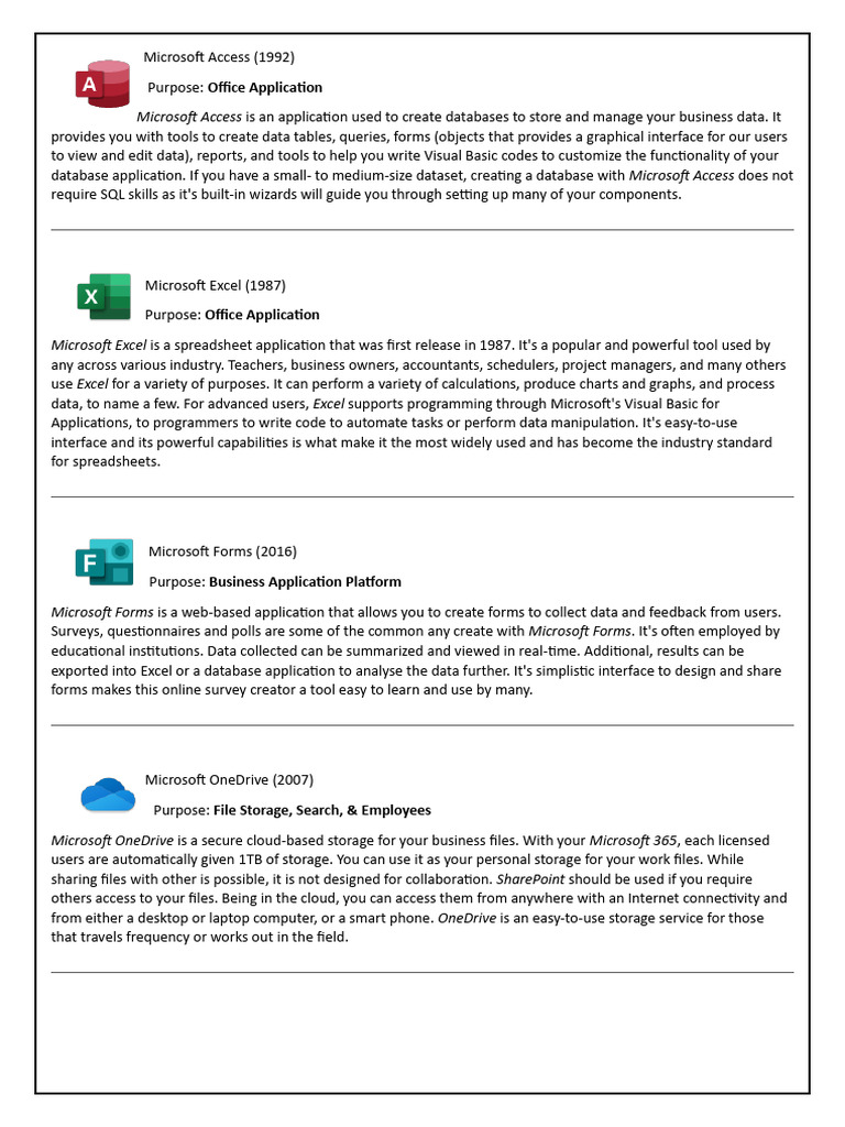 Office Application: Microsoft Access | PDF