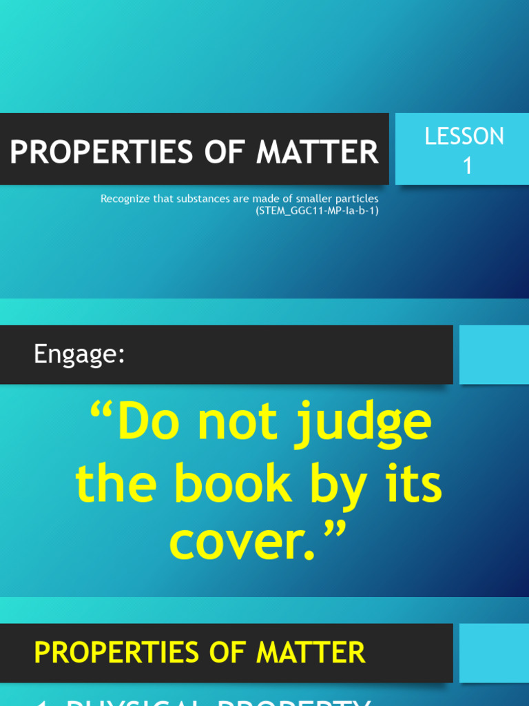 Properties of Matter | PDF