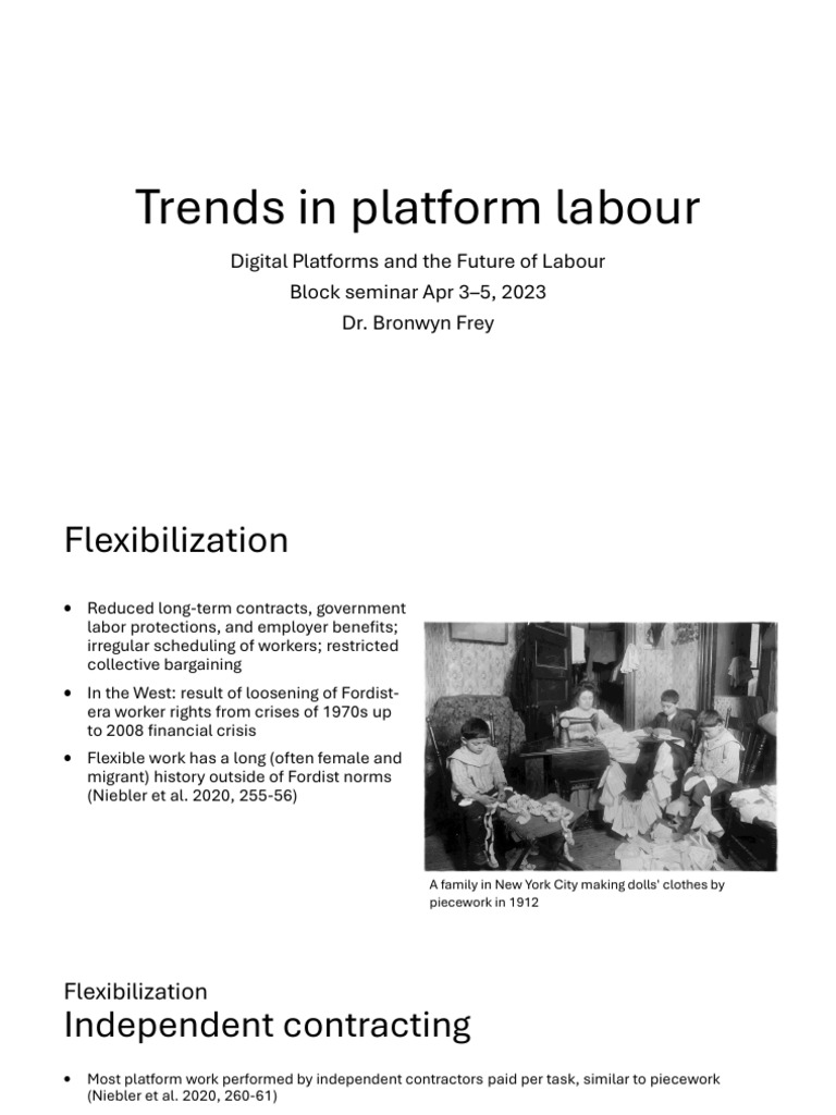 Trends in platform labour | PDF