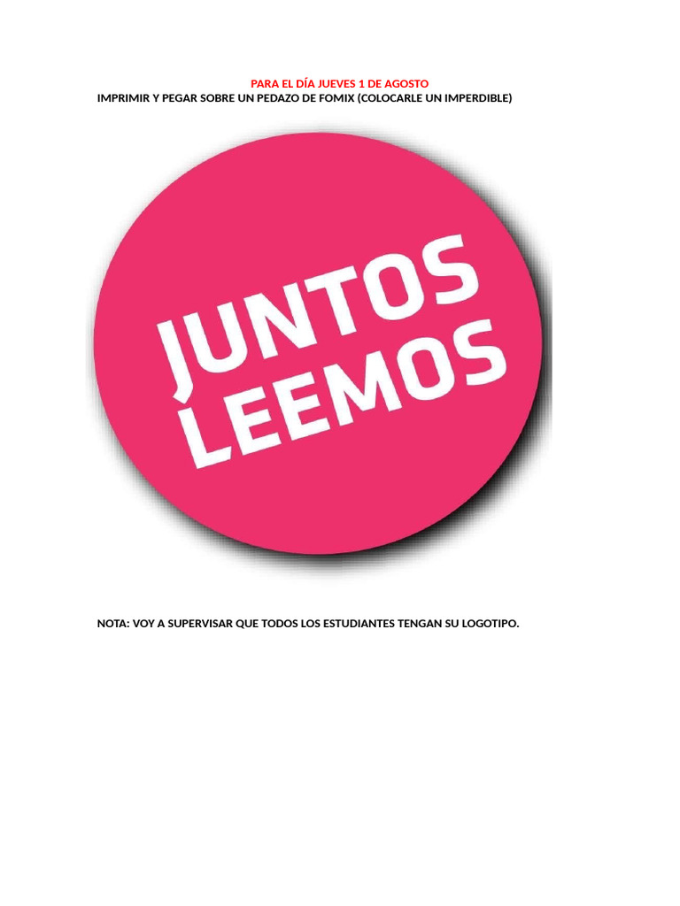 Logotipo Juntos Leemos | PDF