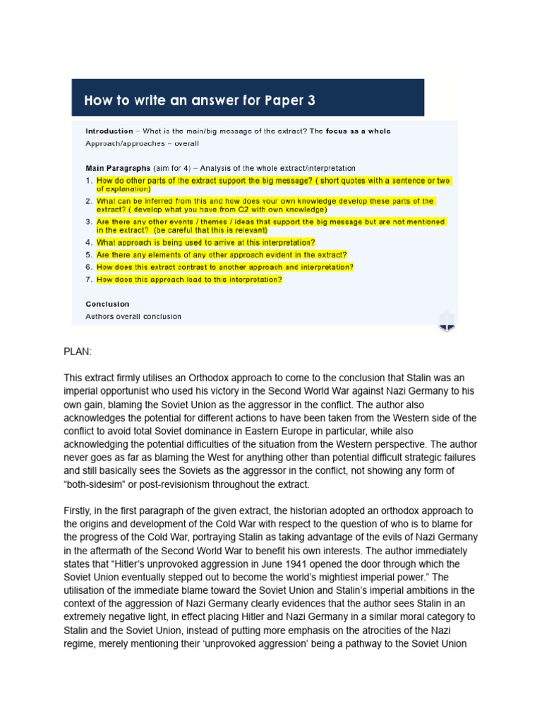 History P3 Question | PDF