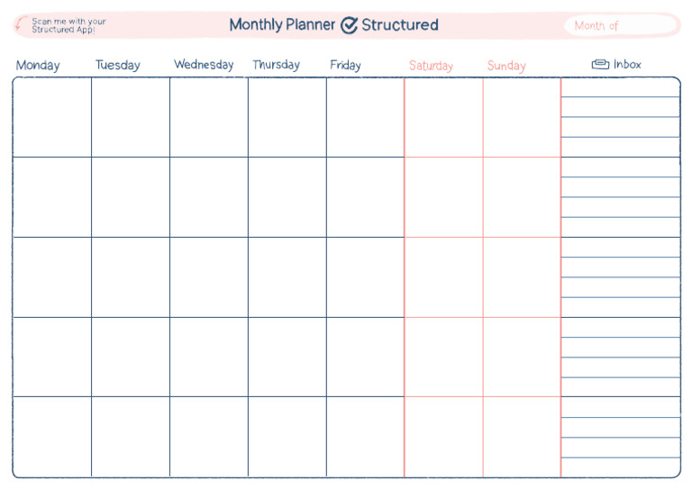 Monthly Planner | PDF