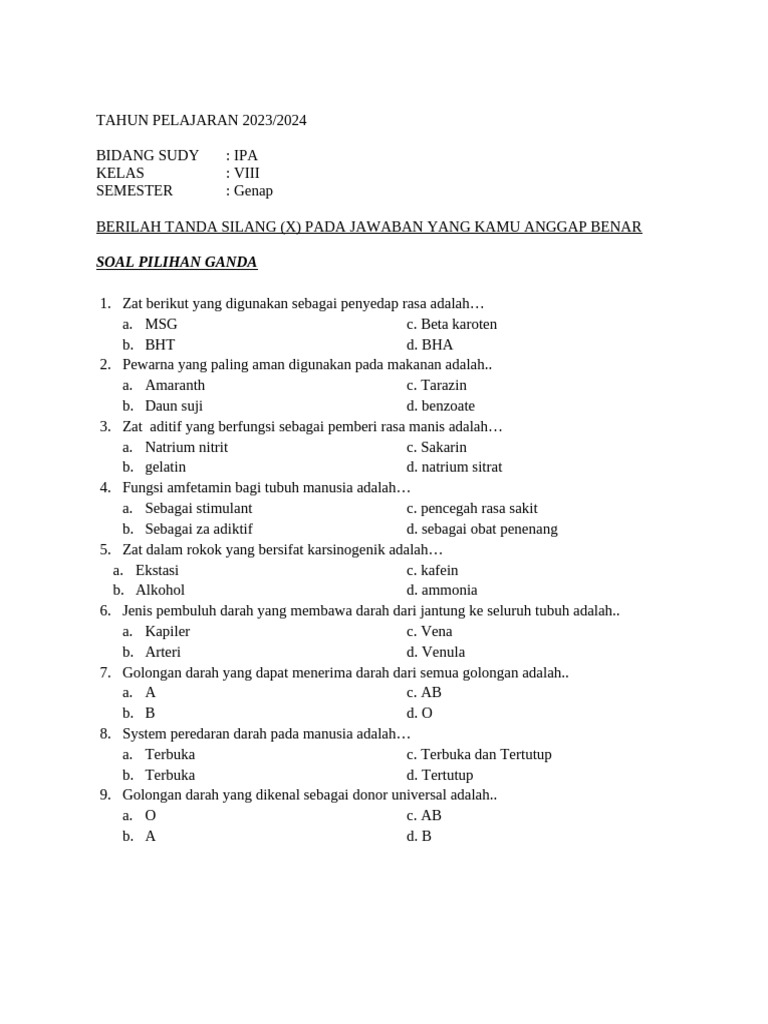 Soal IPA Kls 8 Genap | PDF