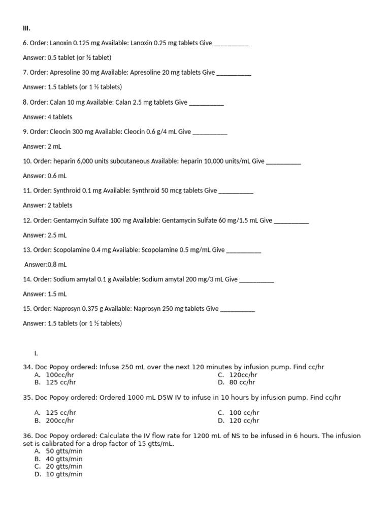 Sample Question TOS | PDF