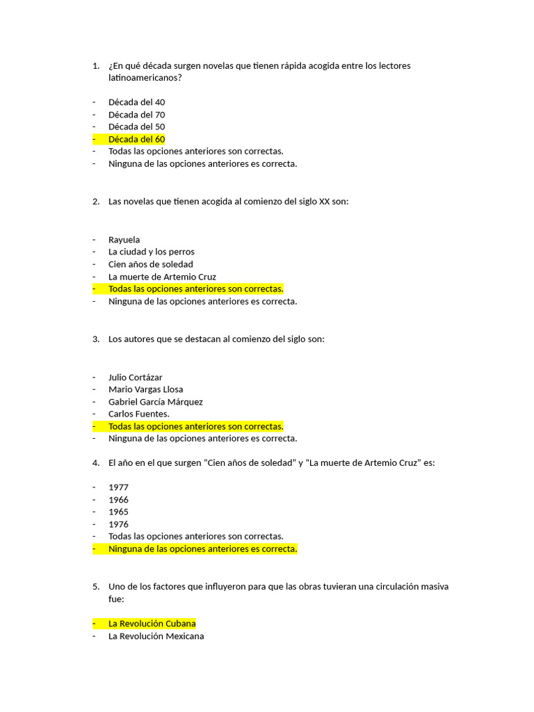 Evaluación Realismo Mágico | PDF